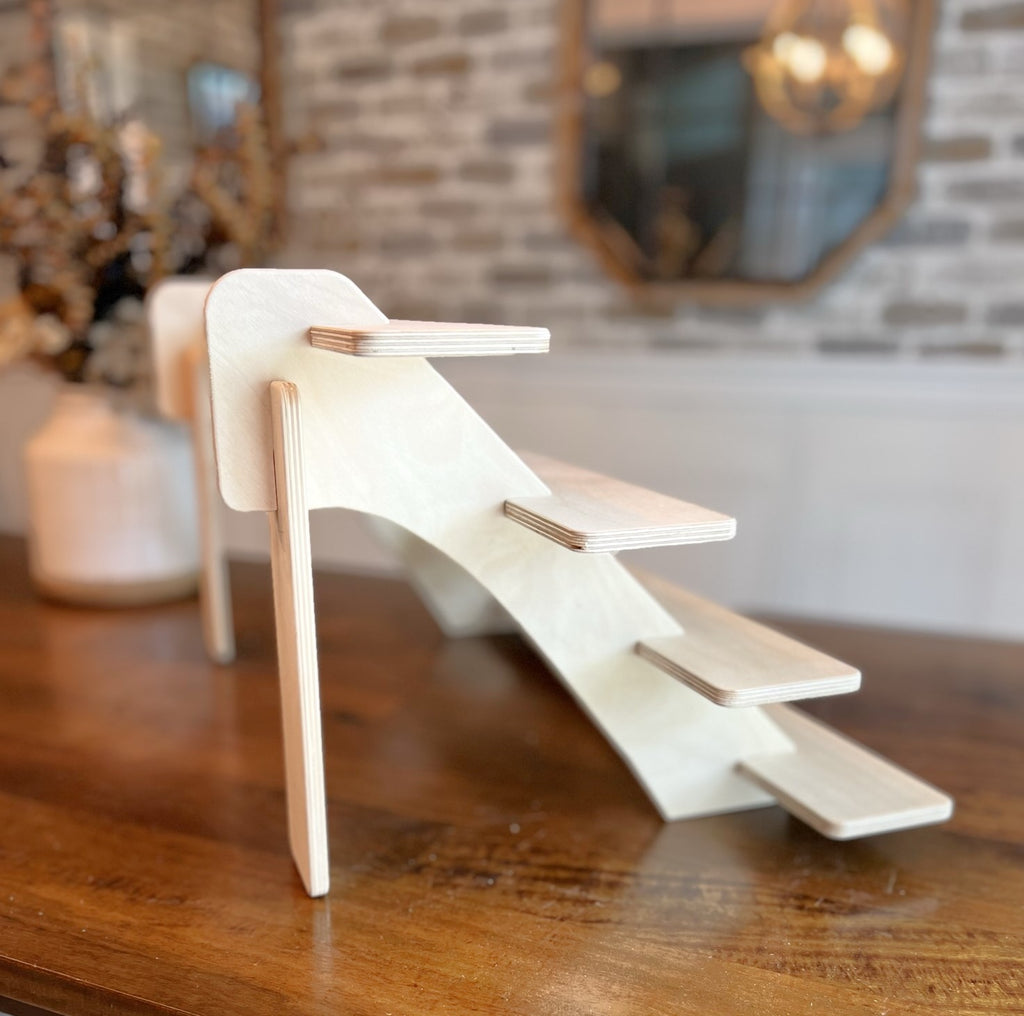 30 in. 4-Tier Display Stand – Wood Evolutions