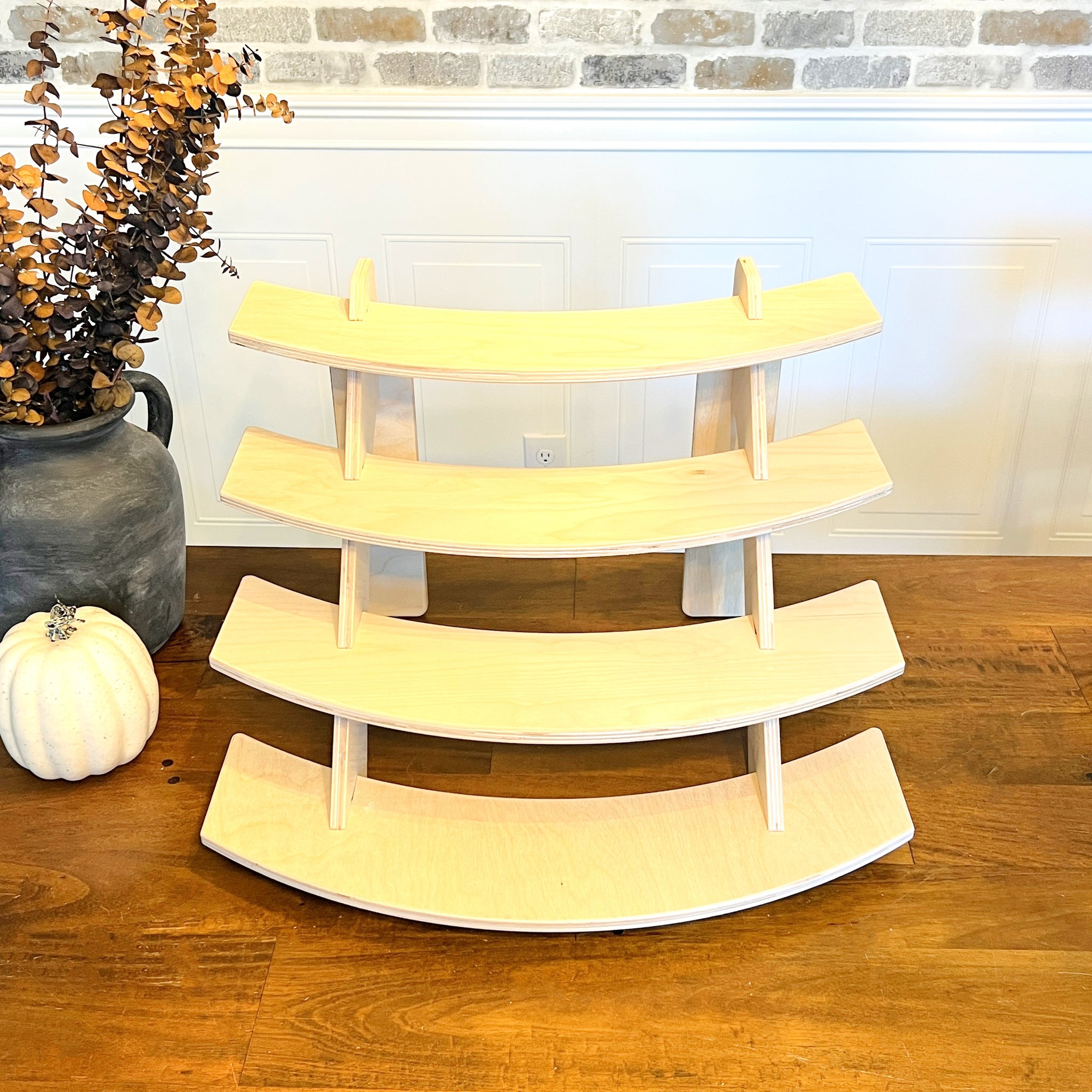4 -Tier 22" Curved, XL Display Stand $107 – Wood Evolutions